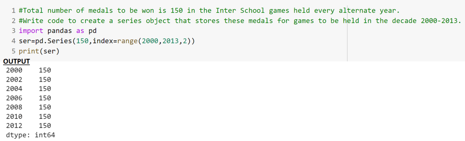 Python Series Practice Questions with Solutions (Part-I Series Creation ...