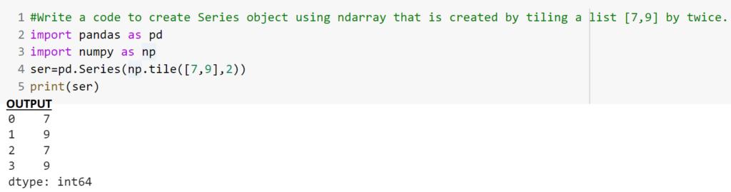 Python Series Practice Questions With Solutions Part I Series Creation 9143