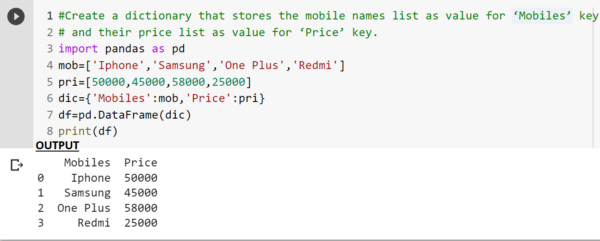 DataFrame Practice Questions with Solutions (Part-I DataFrame Creation ...