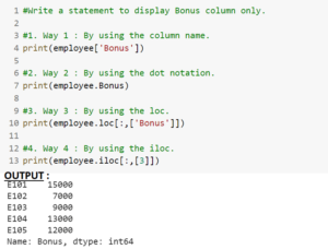 DataFrame Practice Questions with Solutions (Part-2 Accessing DataFrame ...
