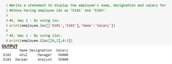 DataFrame Practice Questions with Solutions (Part-2 Accessing DataFrame ...