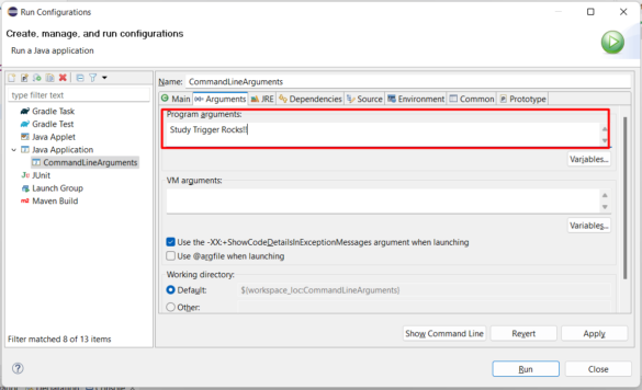 How to Set Up and Configure Command Line Arguments in Eclipse IDE ...