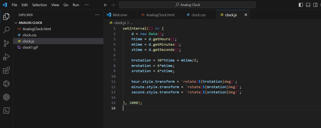 Creating an Analog Clock with JavaScript - Study Trigger
